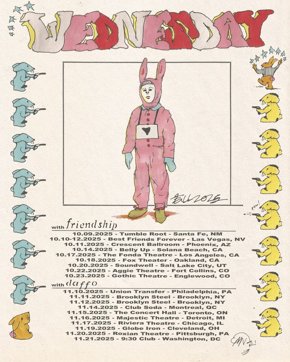 Wednesday announce fall 2025 tour dates