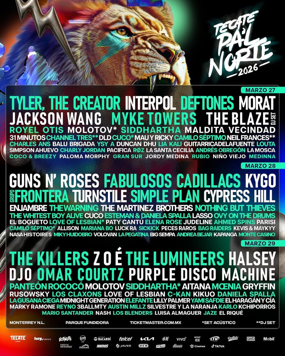 Tyler, The Creator, The Killers, Guns N’ Roses to headline Tecate Pa’l ...