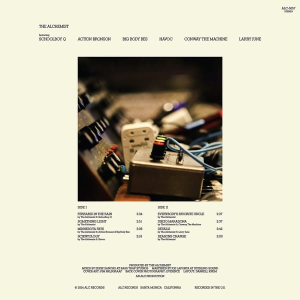 The Alchemist unveils cover art and tracklist for his new album, 'The ...